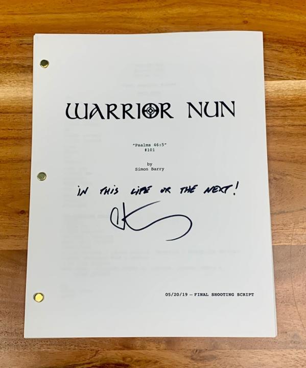 Warrior Nun script signed by Simon Barry | Powered by Givergy