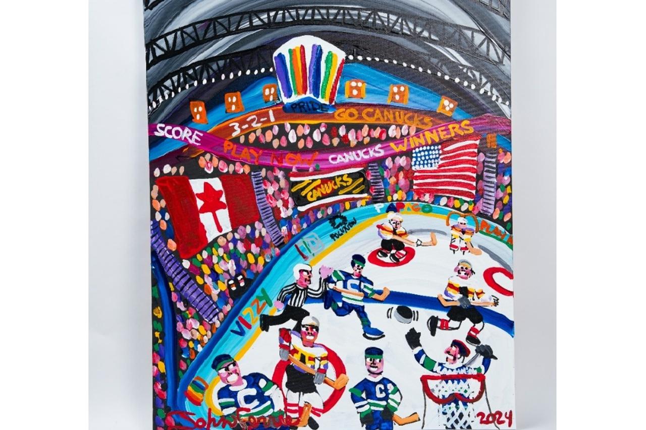 Canucks Live Painting by John Ferrie | Powered by Givergy