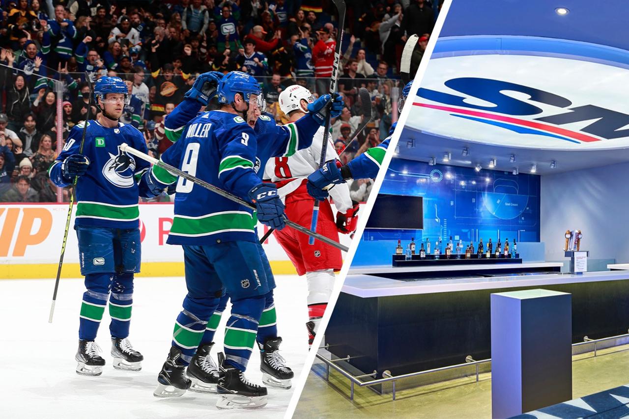 2 Lower Bowl Tix + Dinner at SportsBar | Canucks | Powered by Givergy